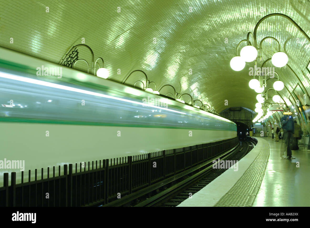 Paris subway station Stock Photo - Alamy
