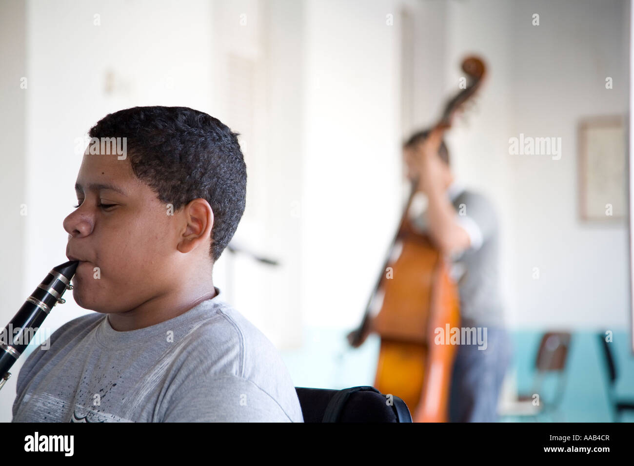 Peru children instruments school hi-res stock photography and images ...