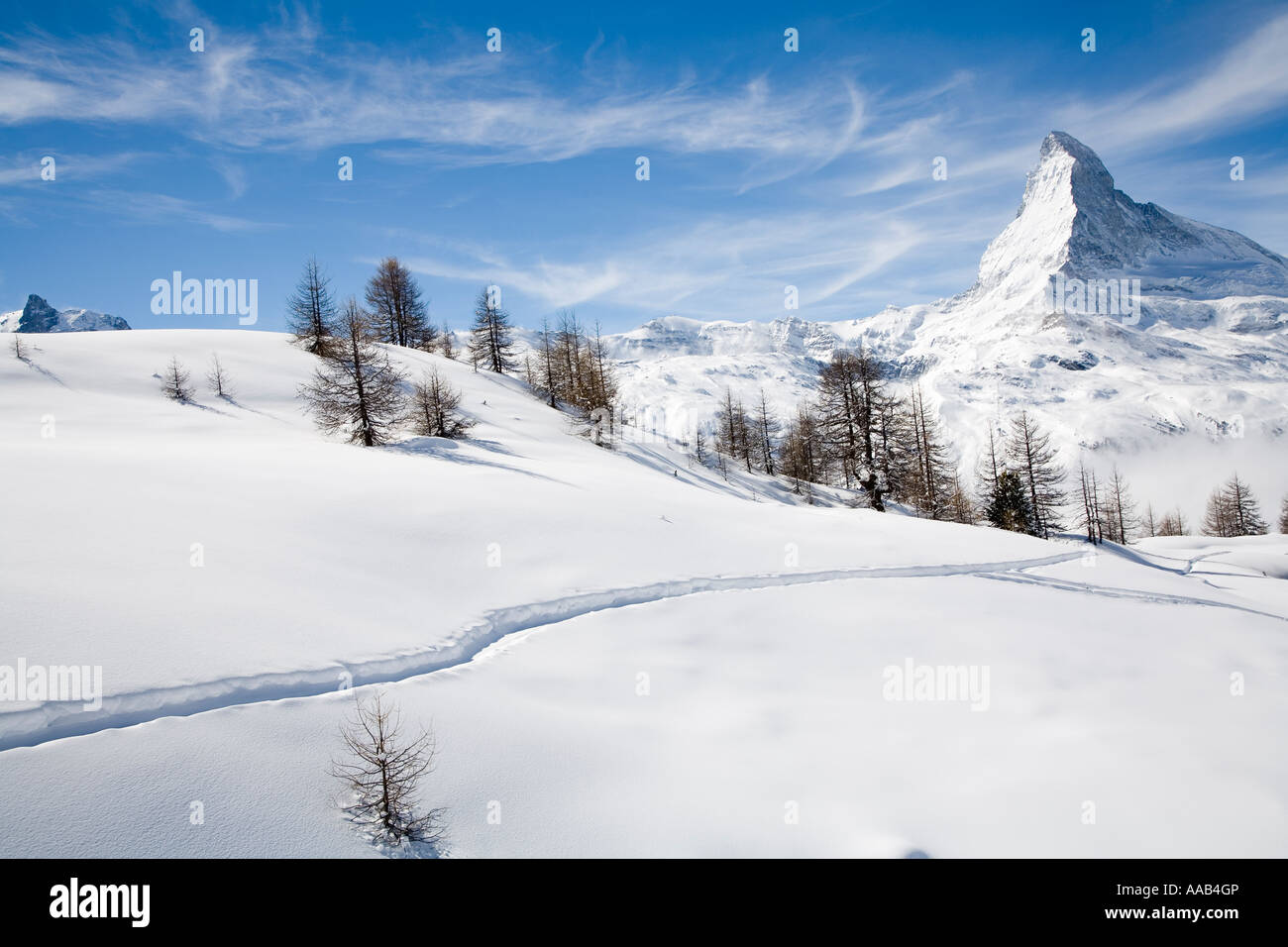View of the Matterhorn Stock Photo - Alamy