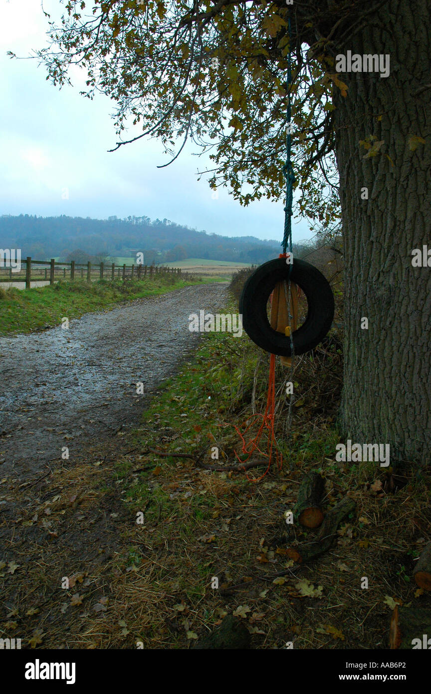 Pathway through a farm Stock Photo - Alamy