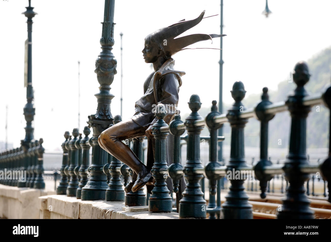 The Little Princess statue also known as Kis Kiralylany sitting next to ...