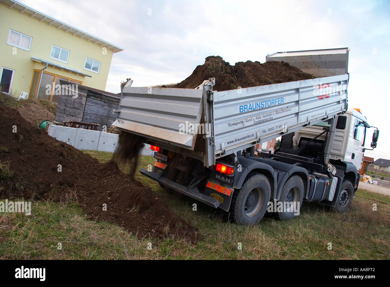 lorry with soil Stock Photo - Alamy