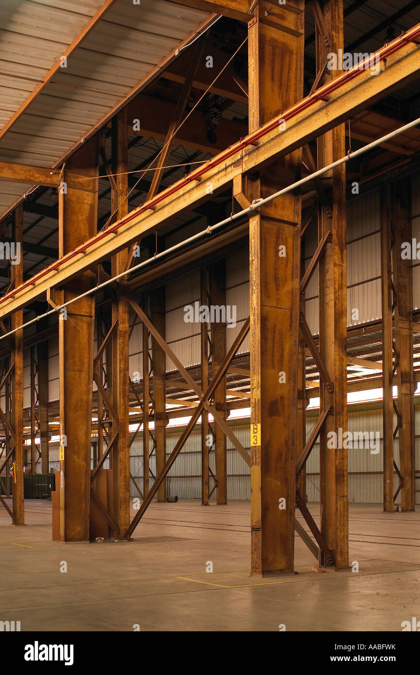 Rusty Beams Girders Inside Old Empty Warehouse, USA Stock Photo - Alamy