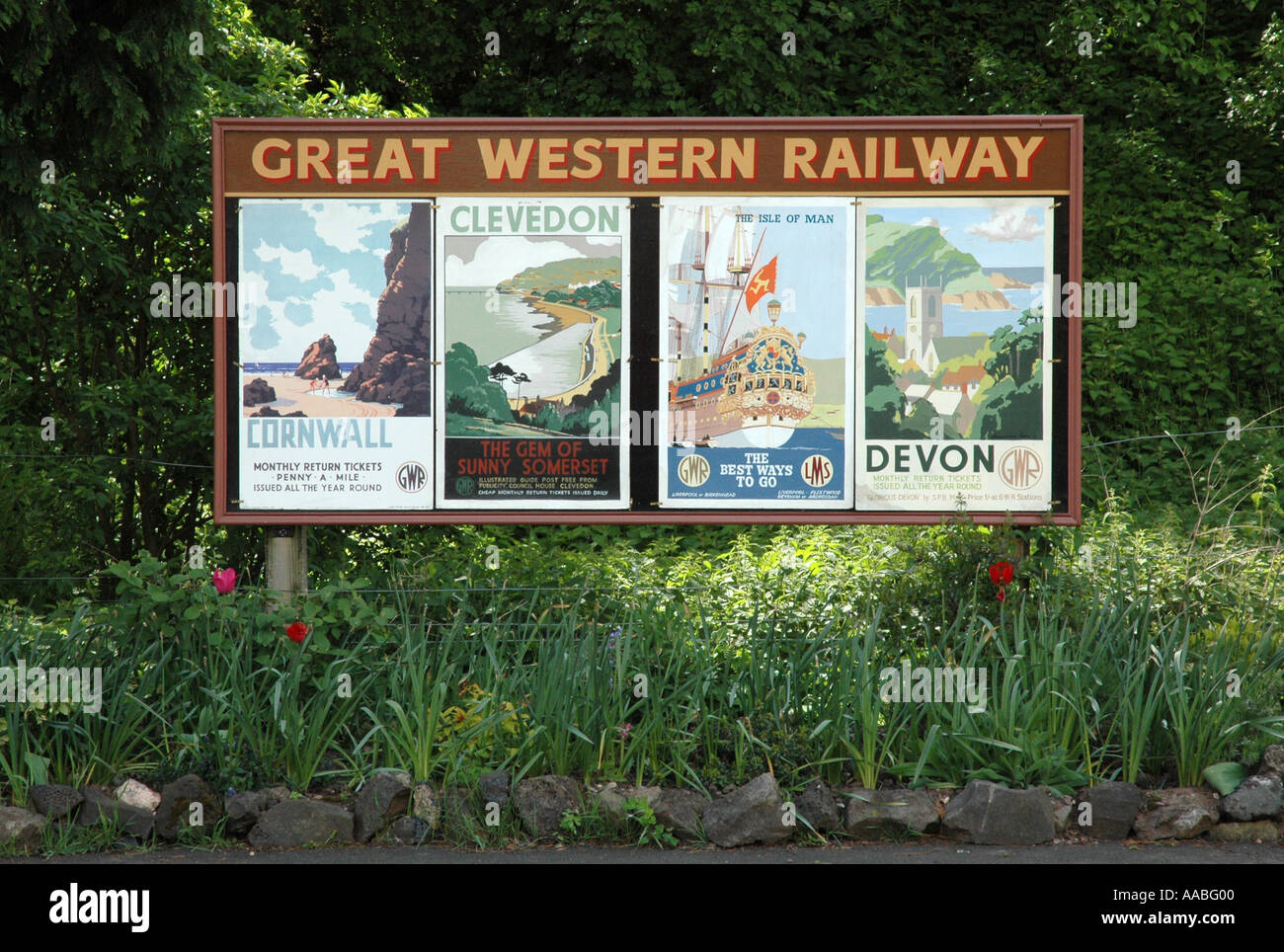 Great Western Railway advertising sign Stock Photo - Alamy