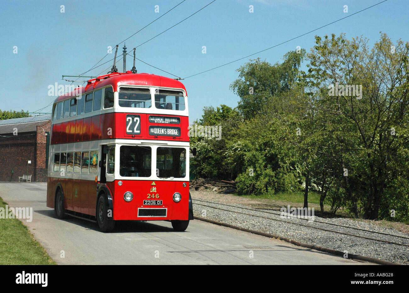 Electric trolley bus at the Black Country Living Museum Dudley West ...