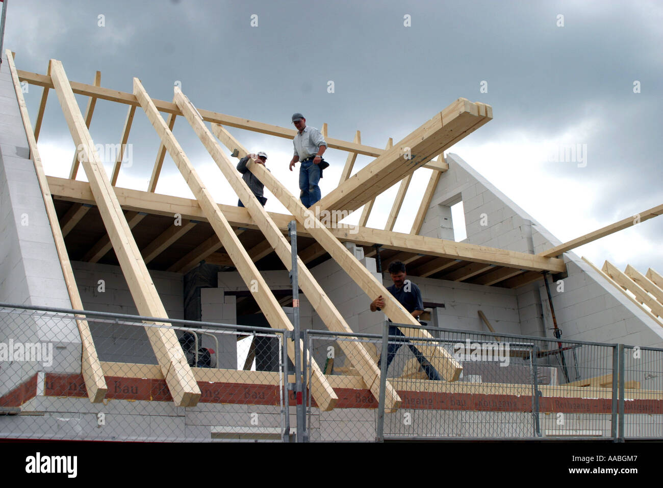 construction of a one-family house Stock Photo - Alamy