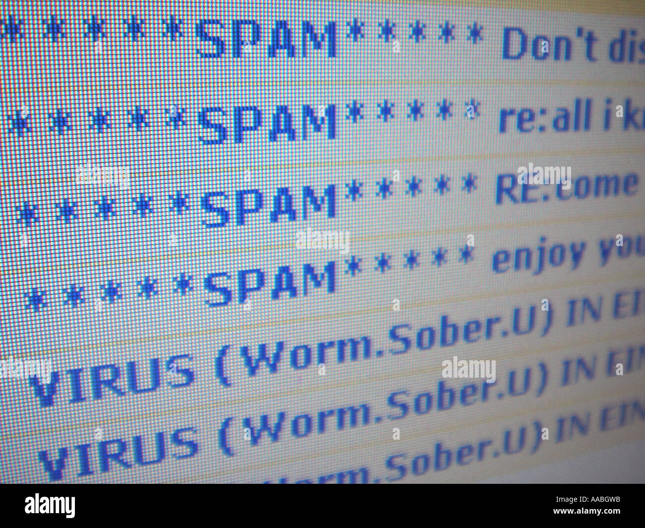 spam e-mail account Stock Photo - Alamy
