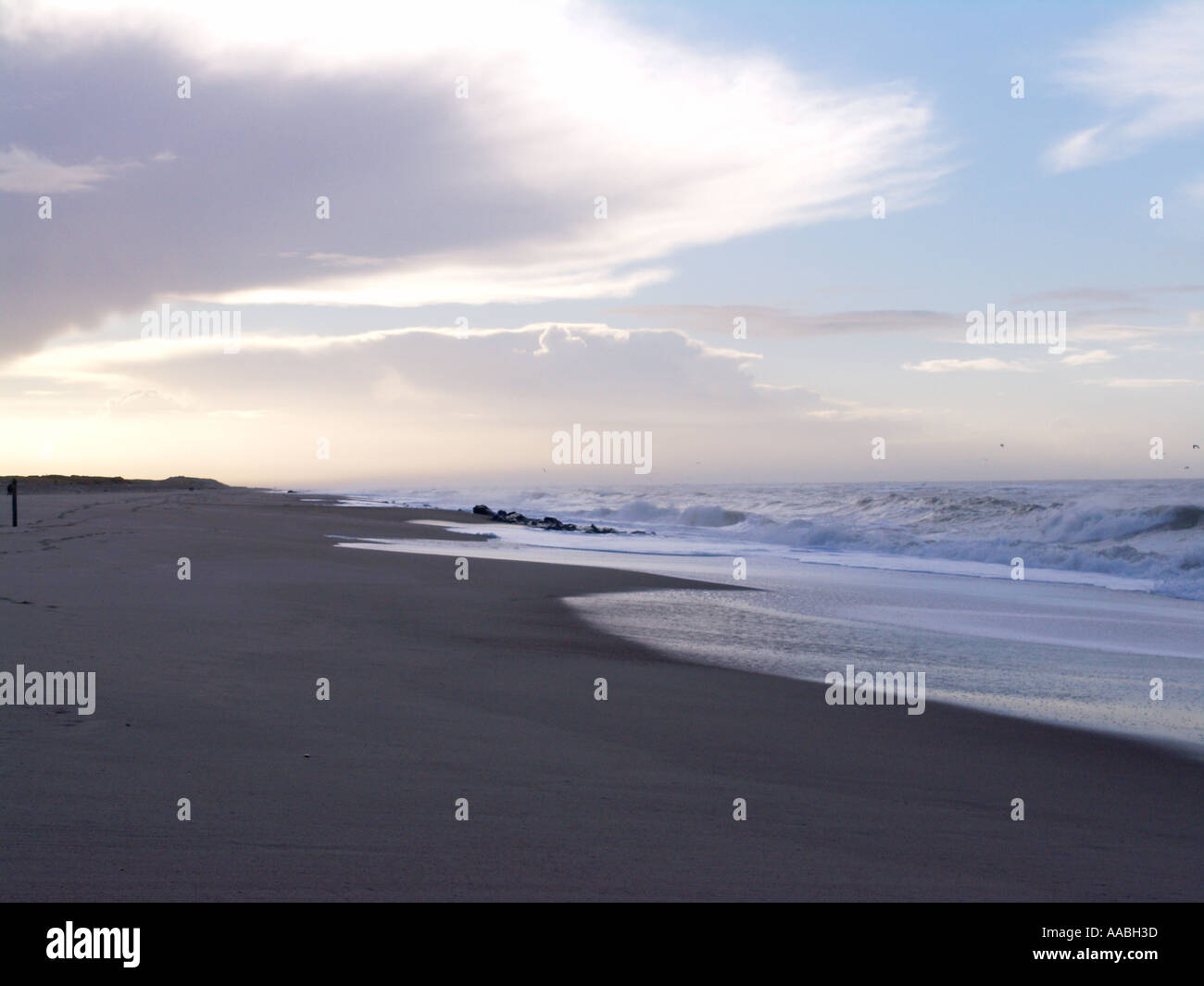 Denmark Costal waters Coastline to the North sea Westcoast of Jutland ...