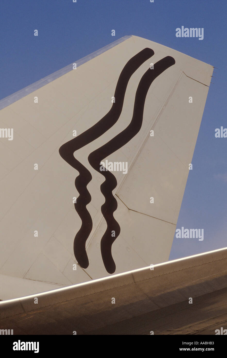 Peoples Express PeoplExpress logo on the tail fine of an aeroplane 1983 ...