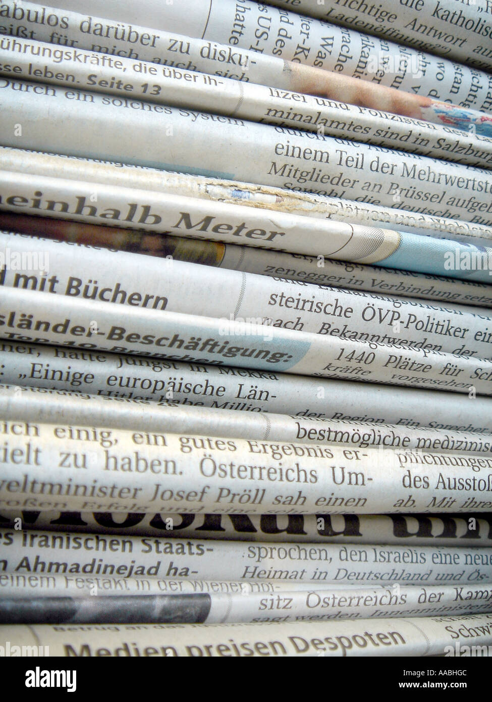 old newspaper paper pack Stock Photo - Alamy