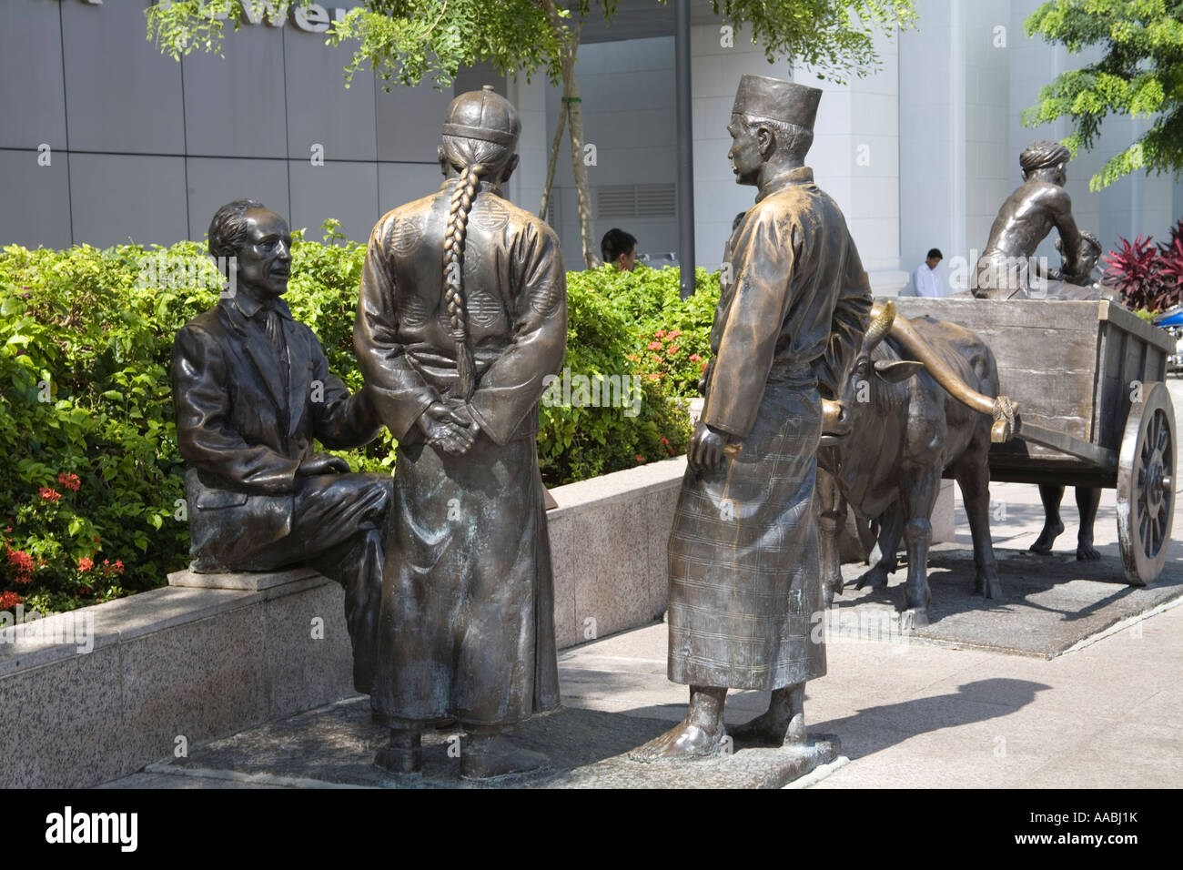 SINGAPORE ASIA May The River Merchants sculpture by Aw Tee Hong on Boat ...