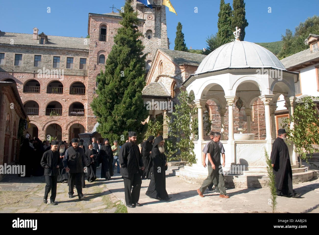monks st the monastery Stock Photo - Alamy