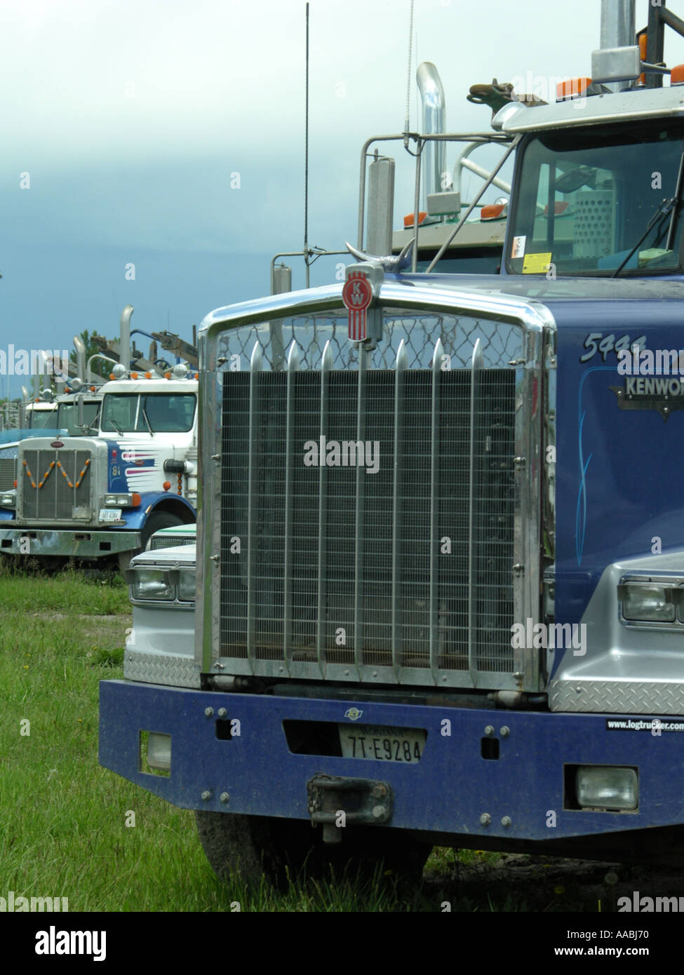 Diesel Semi Trucks Stock Photo - Alamy