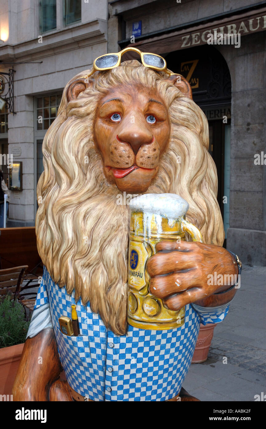 Munich bavarian lion statue in hi-res stock photography and images - Alamy