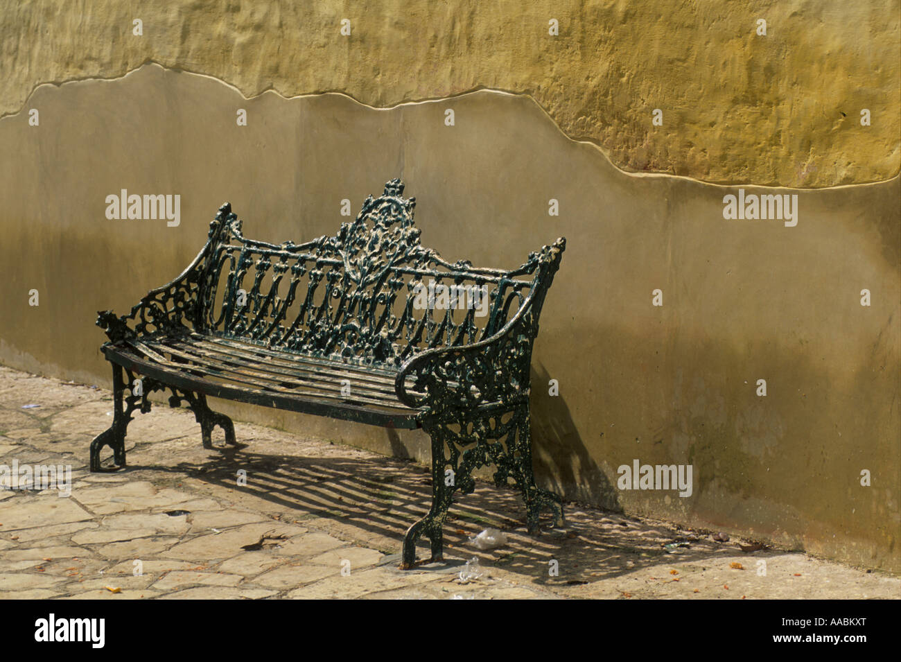 A bench at San Cristobal de las Casas Mexico Stock Photo - Alamy