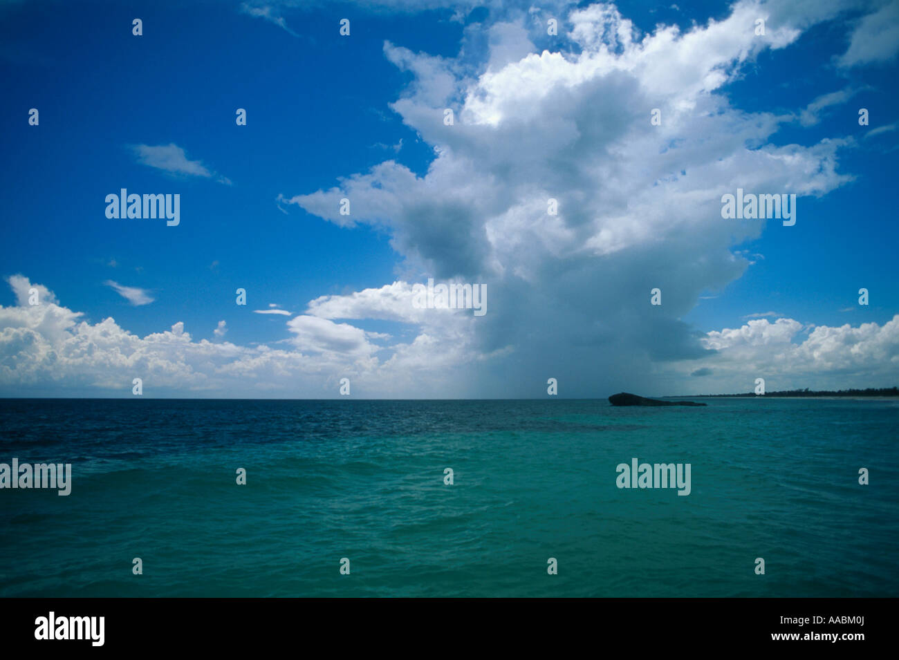 Clouds over the sea at Tulum Mexico Stock Photo - Alamy