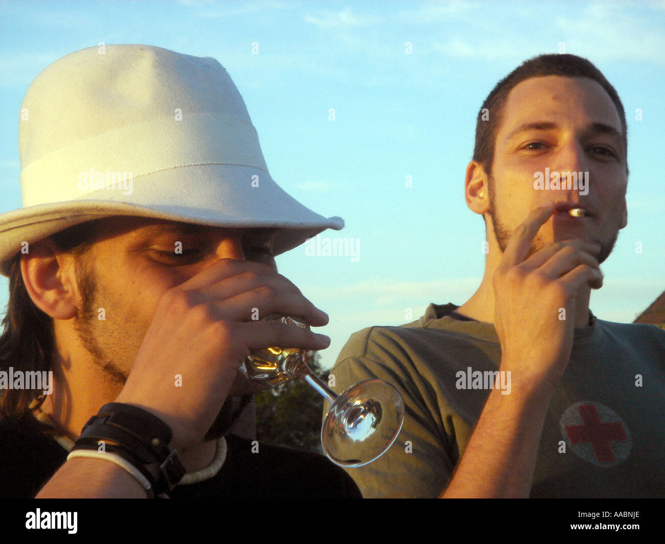 alcohol and cigarettes Stock Photo - Alamy
