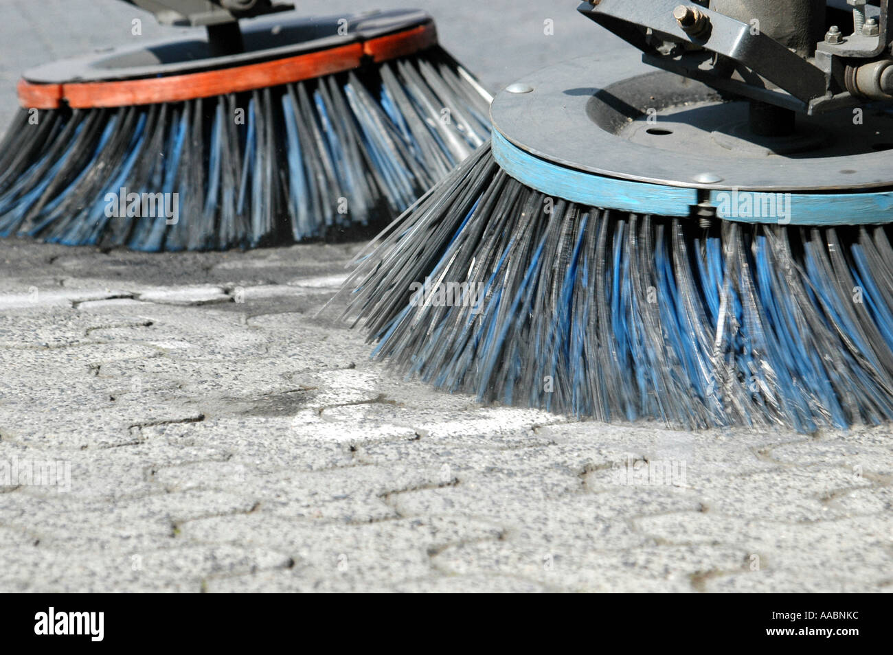 road sweeper; street cleaning Stock Photo - Alamy