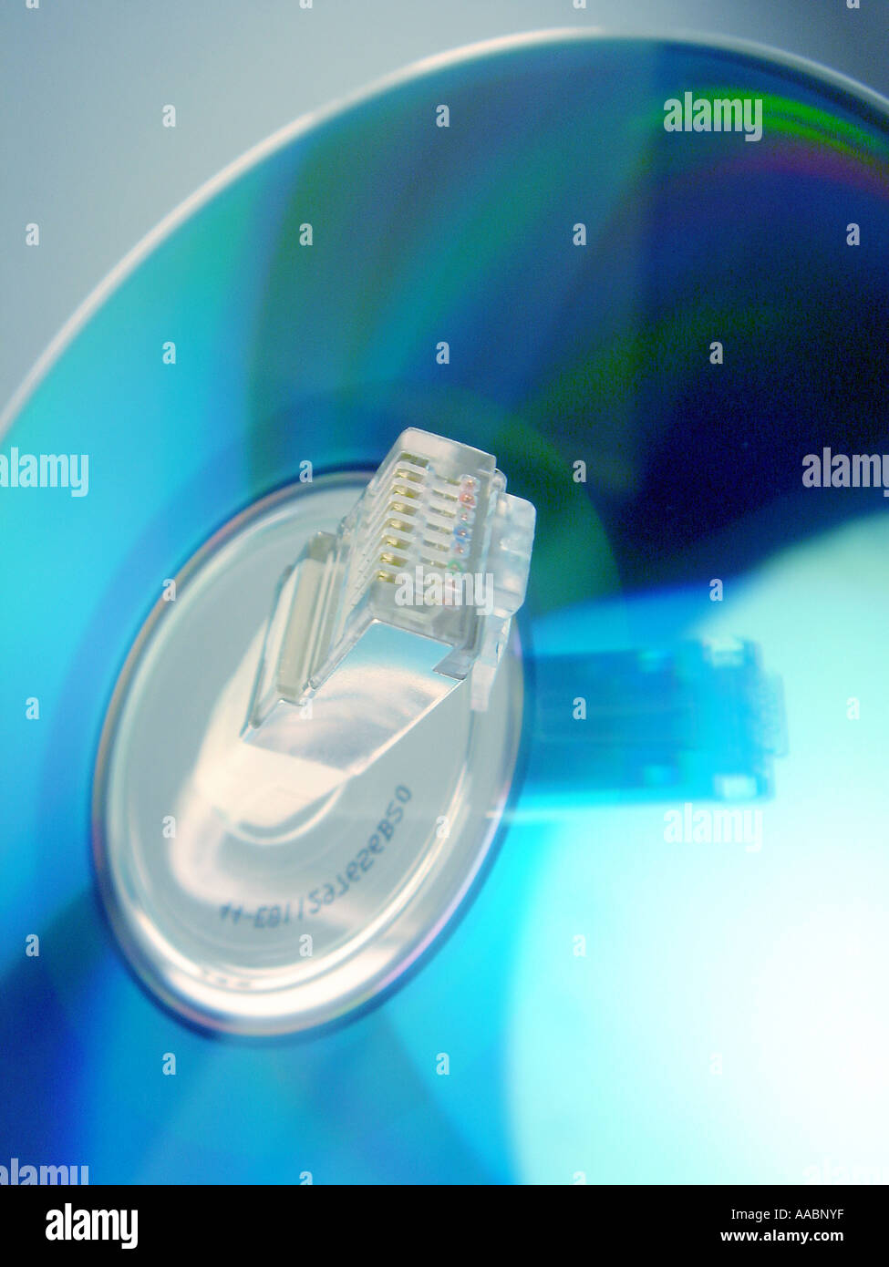 data medium with network connector Stock Photo - Alamy