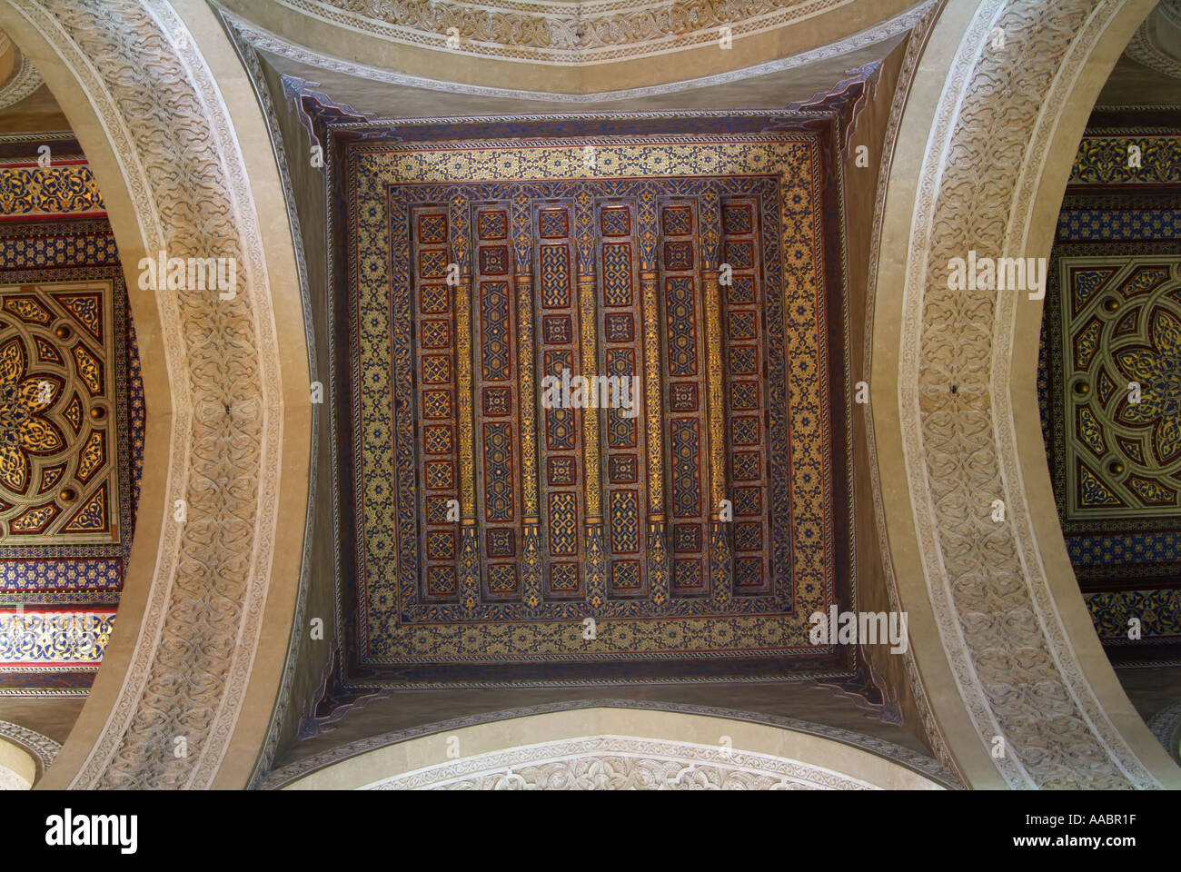 Ornate ceiling, Al-Rifai Mosque, Cairo, Egypt Stock Photo - Alamy