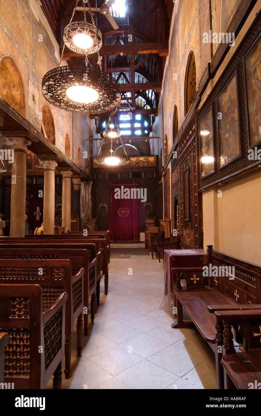 Hanging Church (Church of the Virgin Mary), Coptic Cairo, Egypt Stock ...