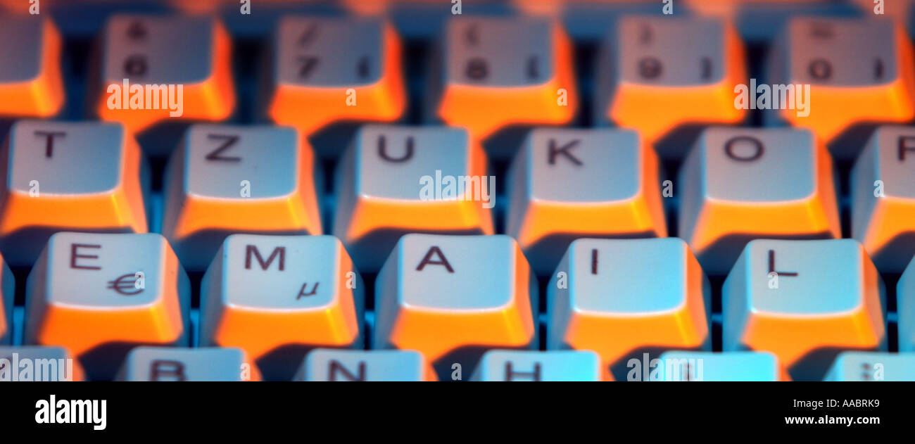 computer key email Stock Photo - Alamy