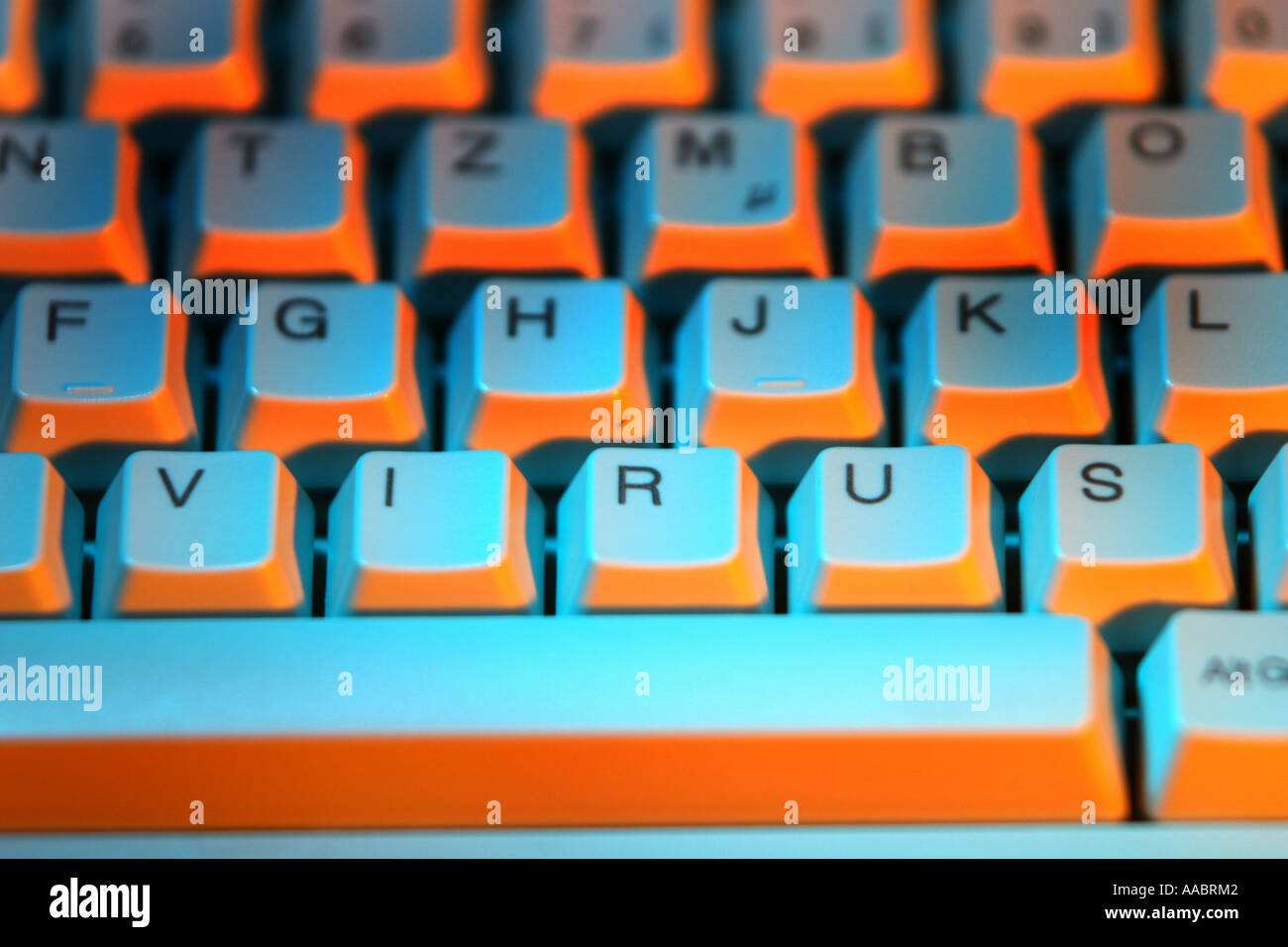 Computer key virus Stock Photo - Alamy