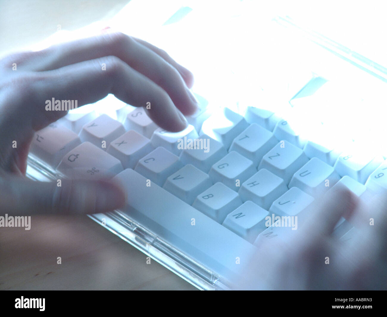 hands on a keyboard Stock Photo - Alamy