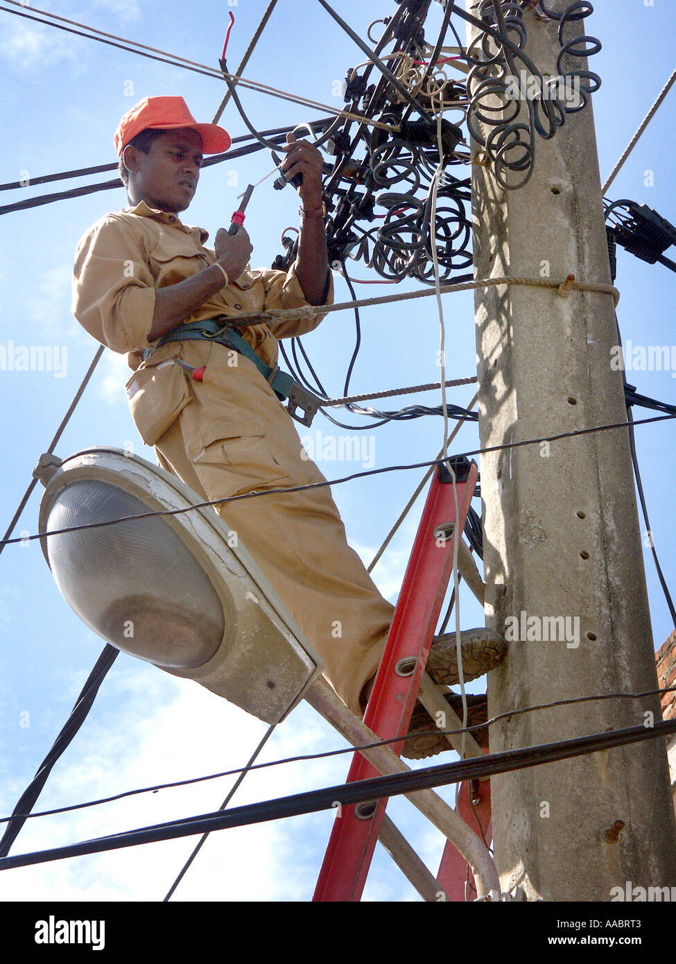 power current electrician Stock Photo - Alamy