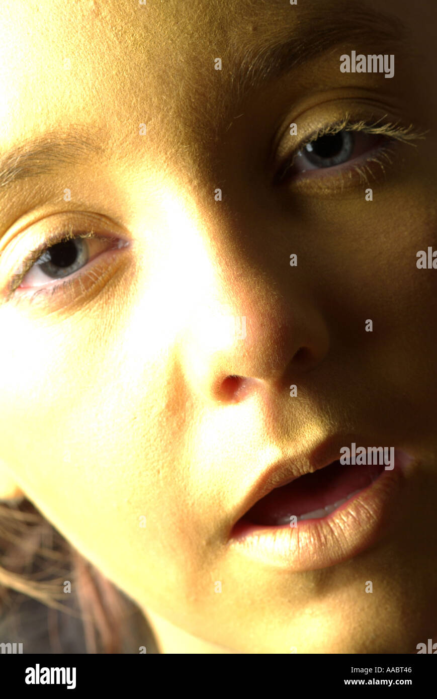 Open faced girl hi-res stock photography and images - Alamy