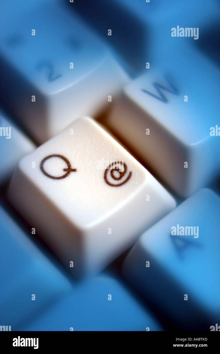 At symbol on a computer keyboard Stock Photo - Alamy
