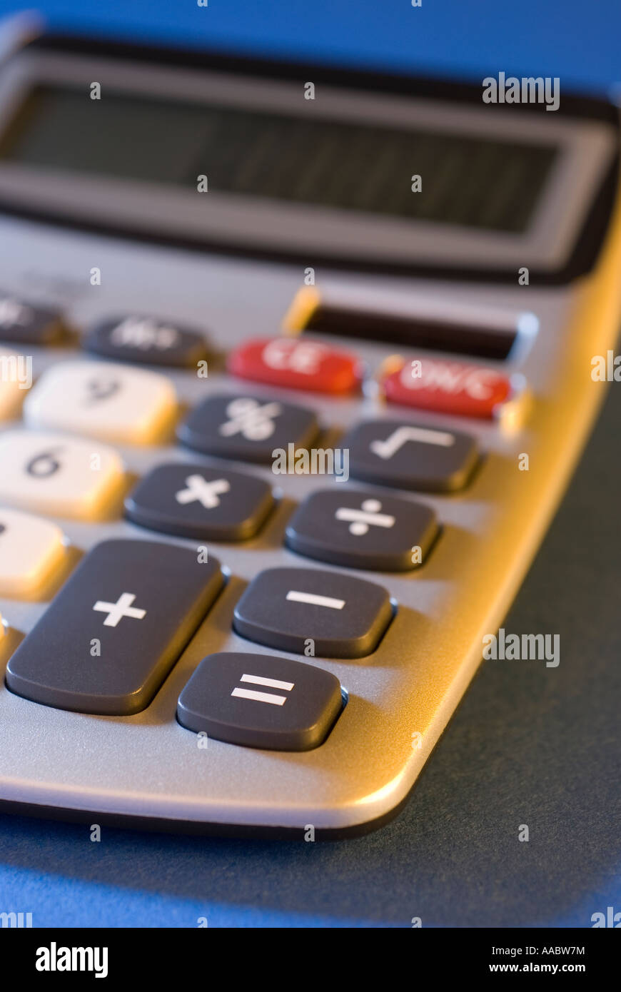 a closeup of a calculator s keypad and display Stock Photo - Alamy
