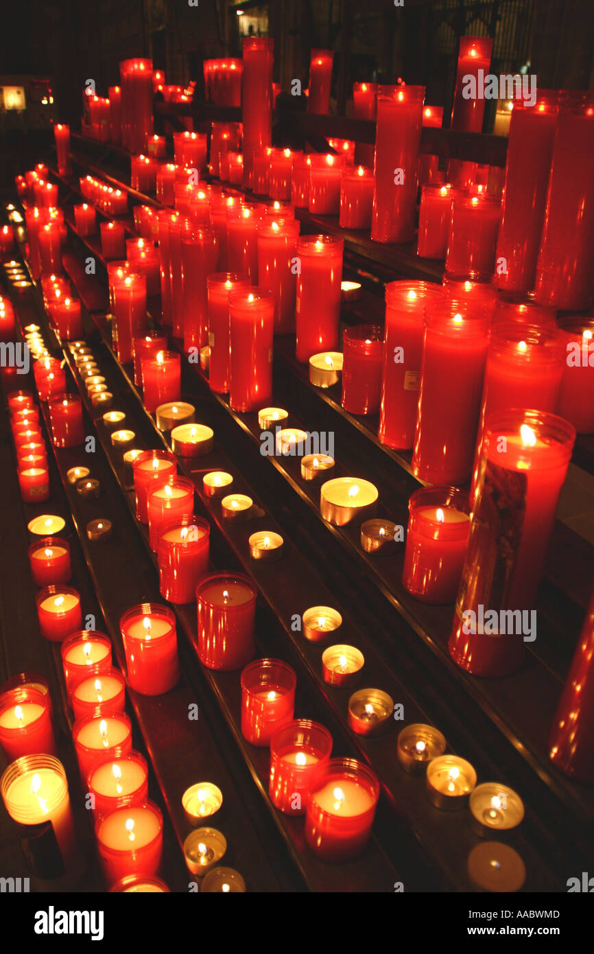 Candles in a church Stock Photo - Alamy