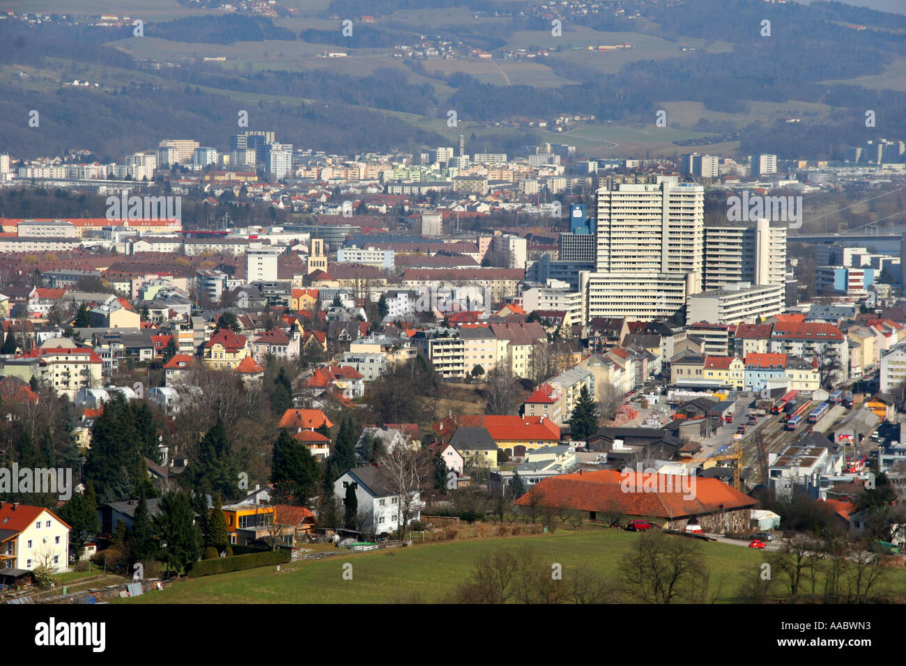 Austria, upper Austria, Linz, Urfahr with Danube Stock Photo - Alamy