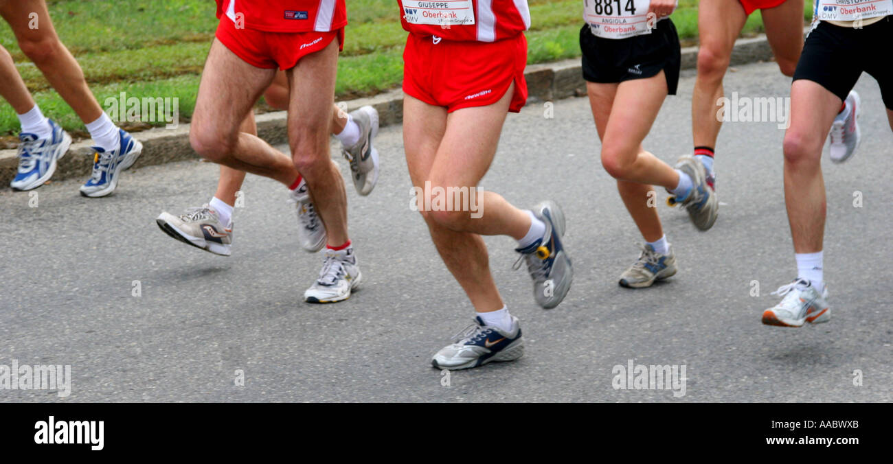 legs of marathon runners Stock Photo - Alamy