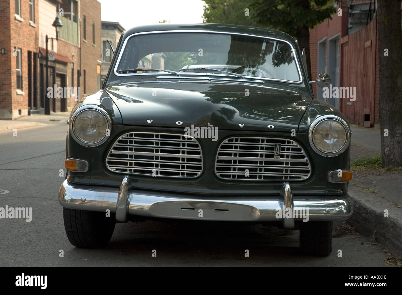 An antique volvo in Bienville street Montreal Quebec Canada june 2005 ...