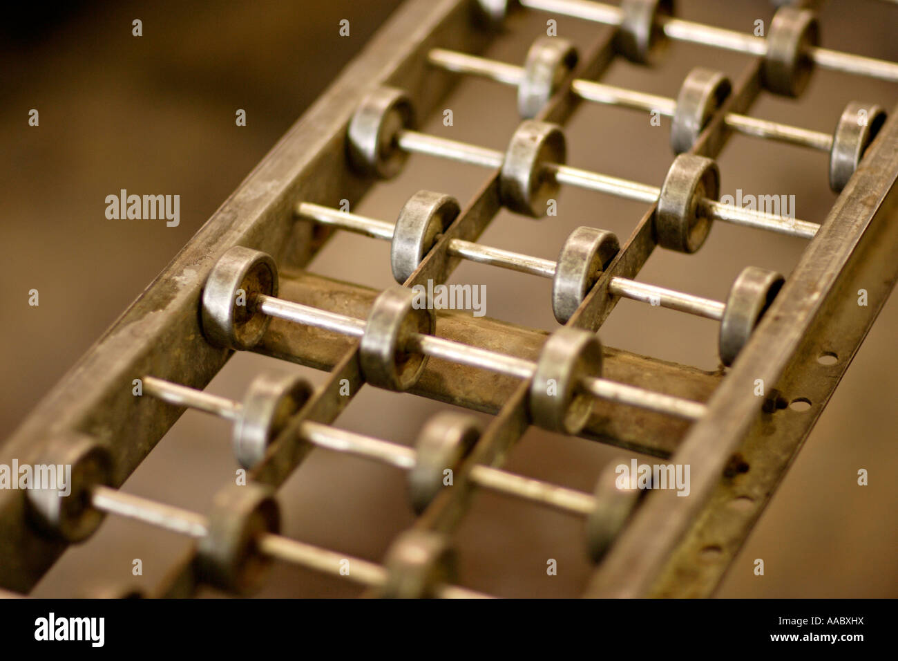 Production line rollers Stock Photo - Alamy