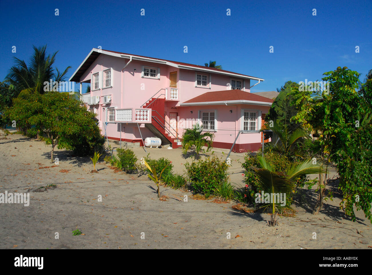 Placencia village, Caribbean Sea coast of Stann Creek District in ...