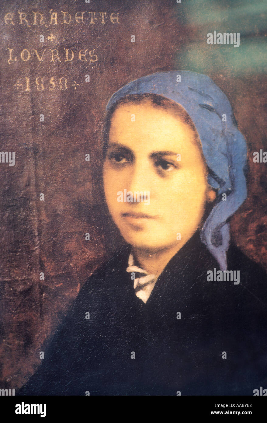 Lourdes Our Lady Saint Bernadette. Portrait of Marie-Bernarde Soubirous Southern France Europe ...