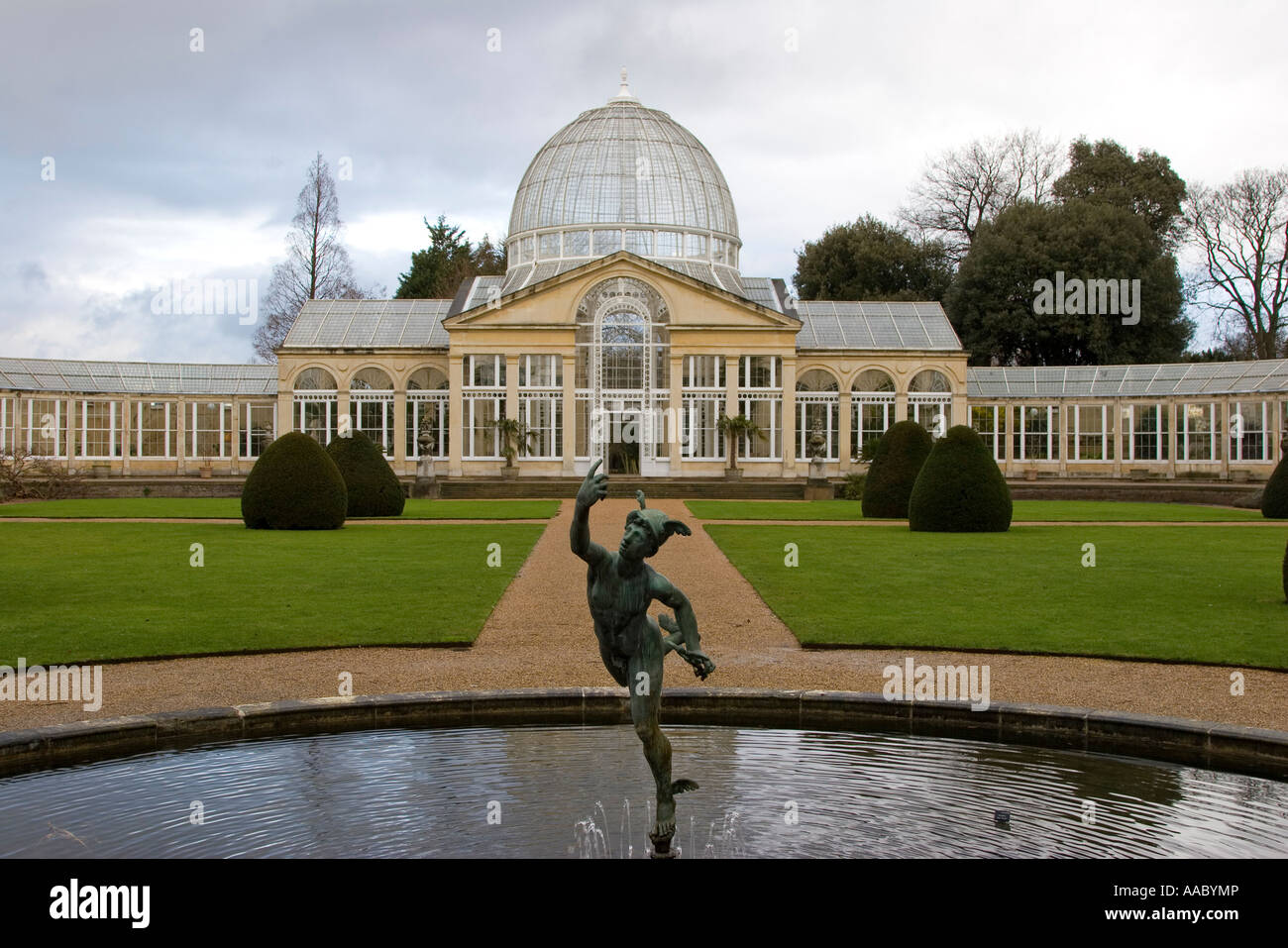 The Great Conservatory and statue of Mercury at Syon Park West London ...