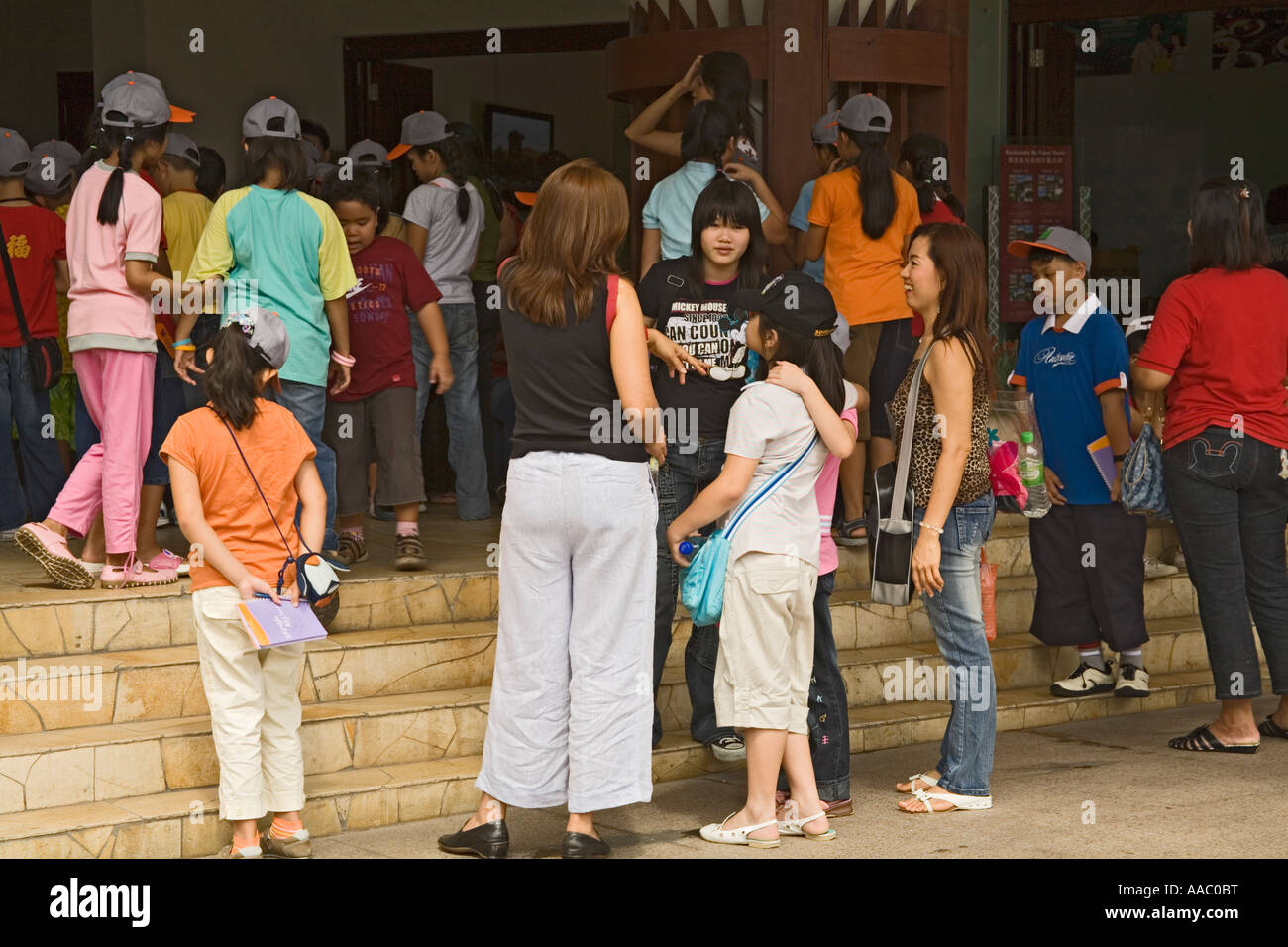 SINGAPORE ASIA May A group of local schoolchildren making a visit to ...