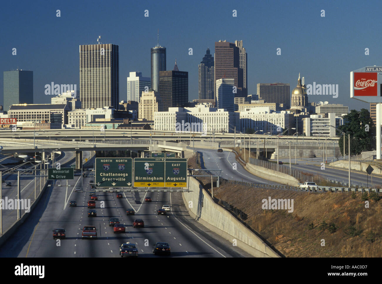 Ga freeway downtown us usa united states america american cars hi-res ...
