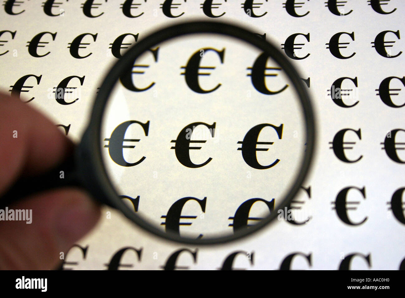 Eu under magnifying glass hi-res stock photography and images - Alamy