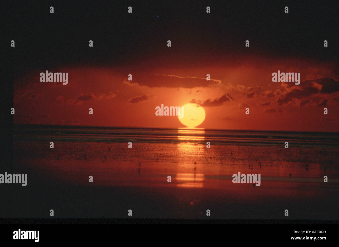 Sundown by the sea Stock Photo - Alamy