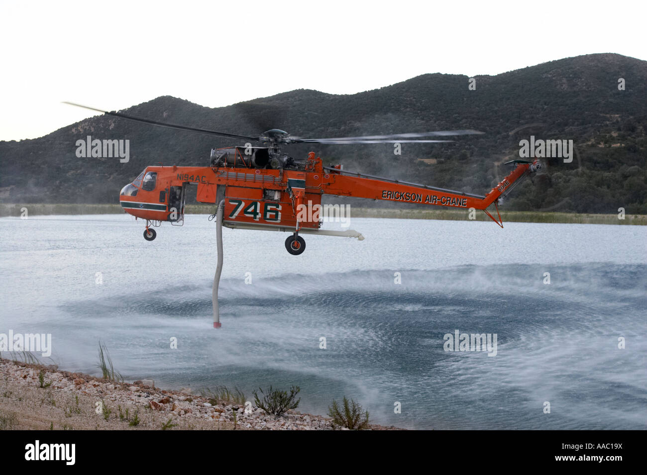 Erikson Air Crane fire service helicopter Stock Photo - Alamy