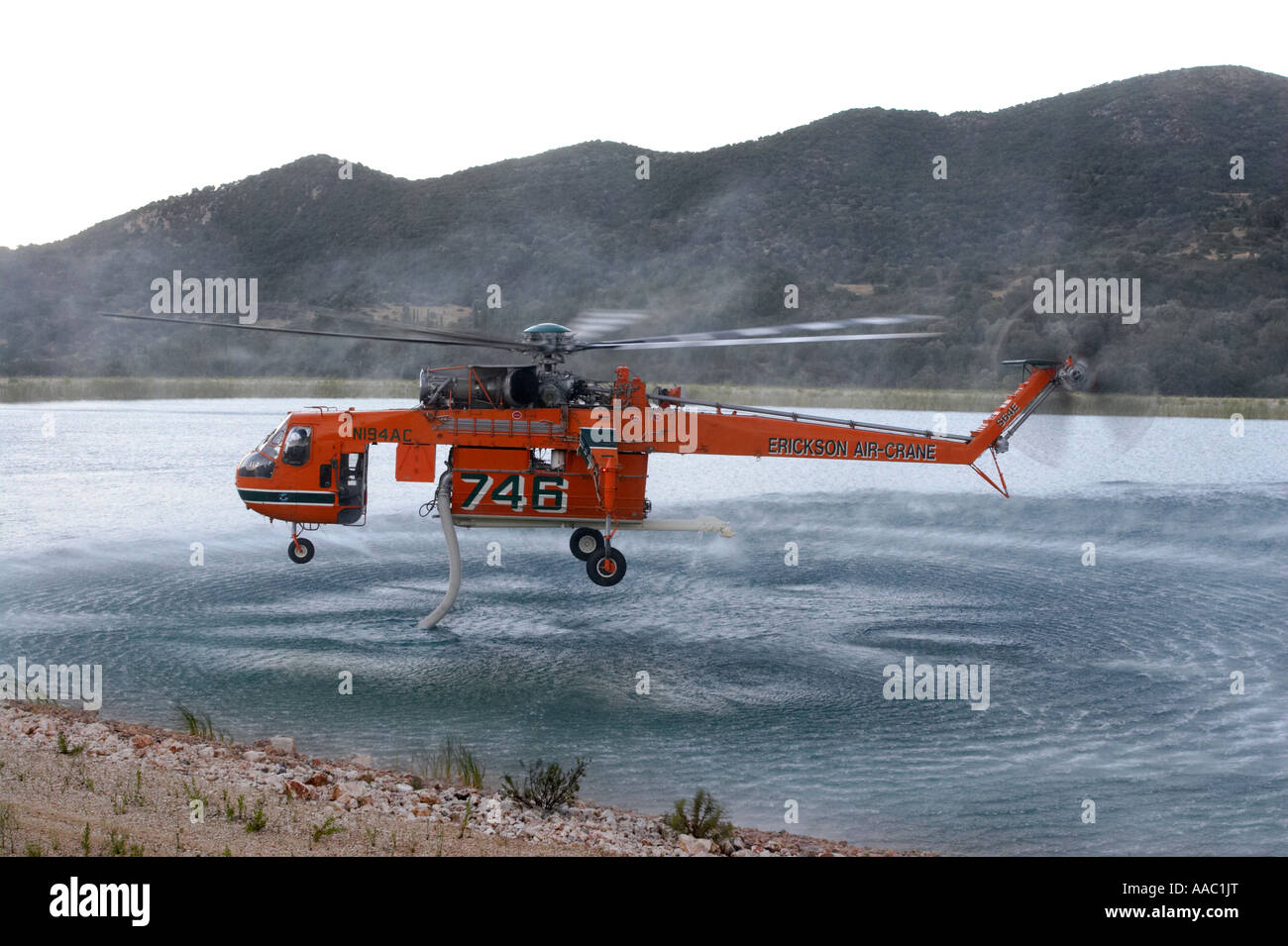 Erikson Air Crane fire service helicopter Stock Photo - Alamy
