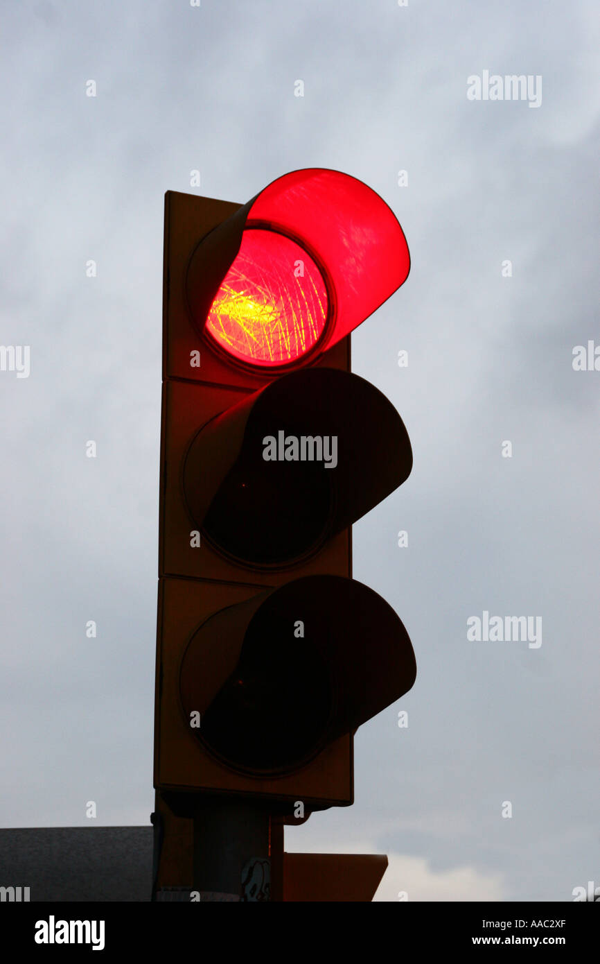 Traffic light yellow signal light Stock Photo - Alamy