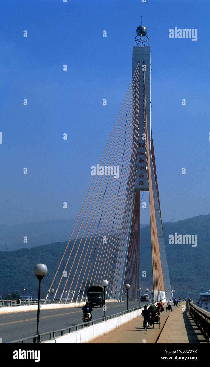 Bridge over the River Mekong,Jinghong,Yunnan,China Stock Photo - Alamy
