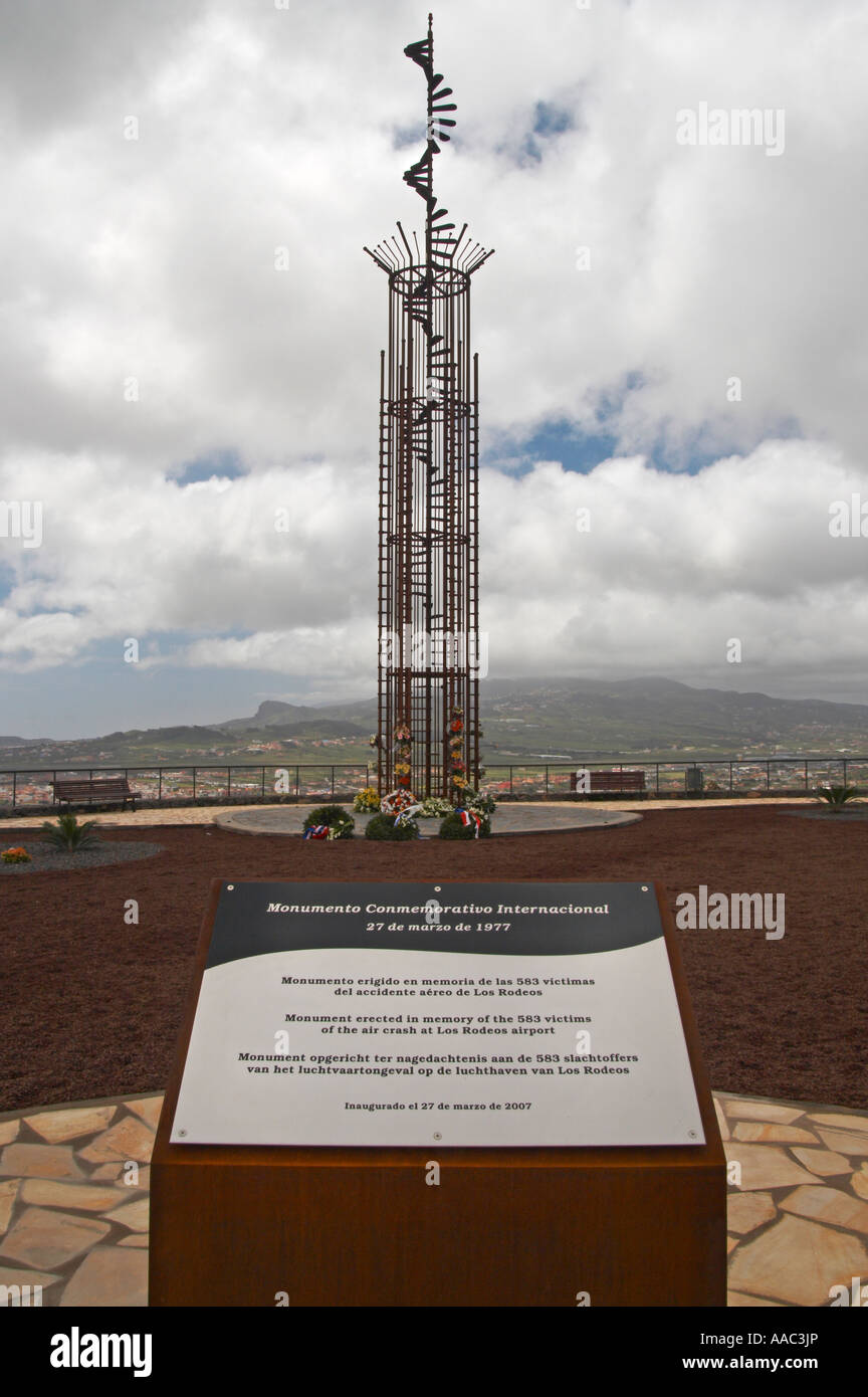 KLM/Pan Am accident commemorative sculpture overlooking Tenerife north ...