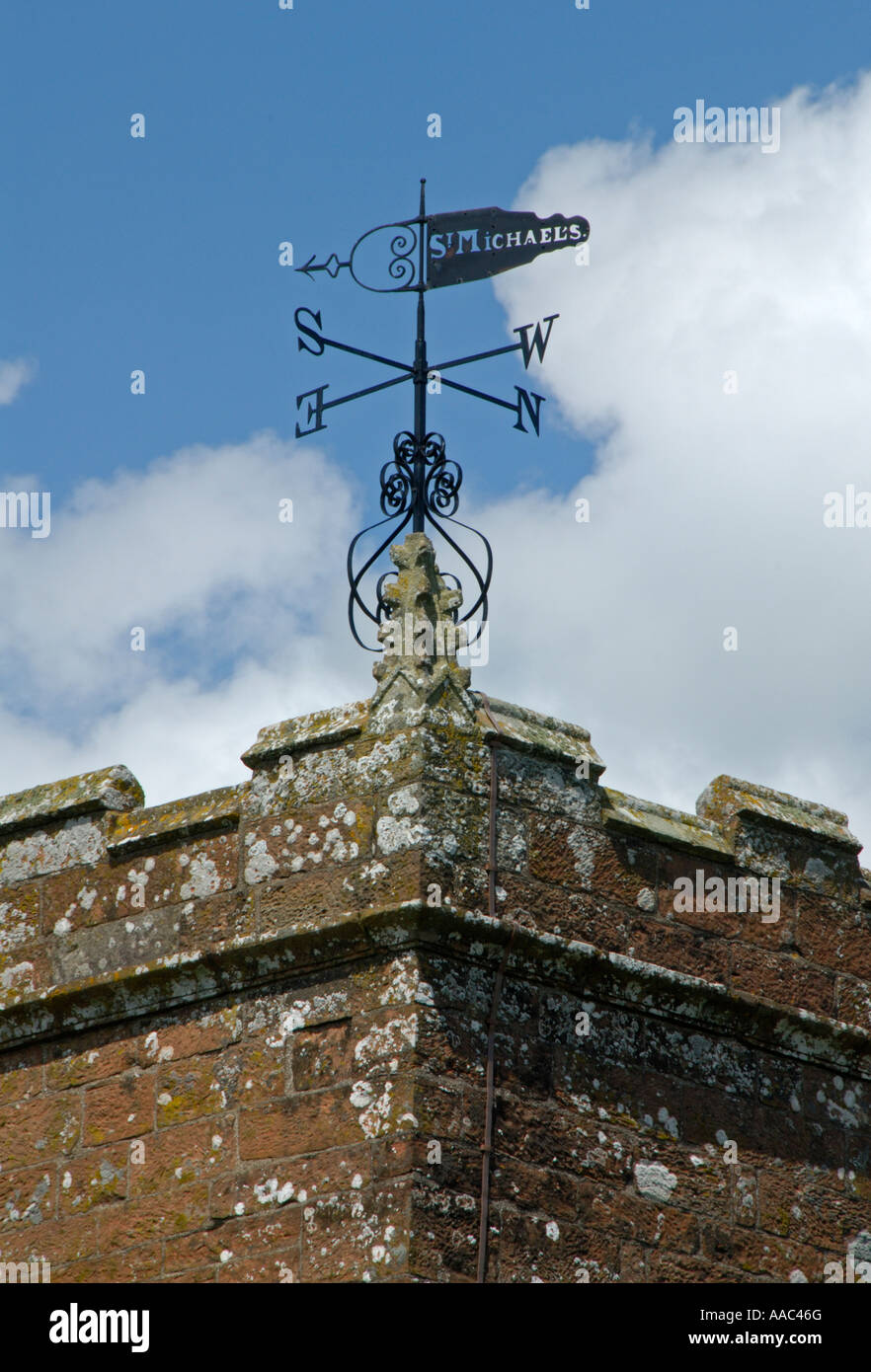 Weathervane on West Tower. Church of Saint Michael, Arthuret. Longtown ...